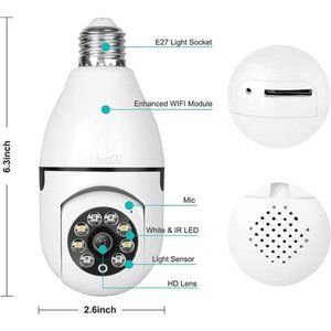 Cameras, Photo & Video | Goldengu Light Bulb Security Camera 180p Smart ...